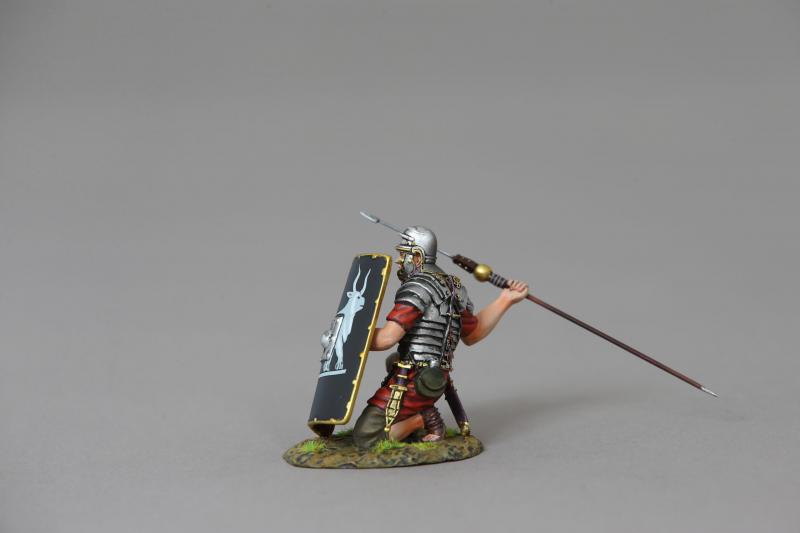 Legionnaire Crouching Behind Shield (9th Legion Black Shield)--single ...