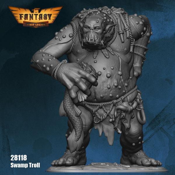 Swamp Troll--28mm Resin Kit - 28118 - Gaming Miniatures - Products