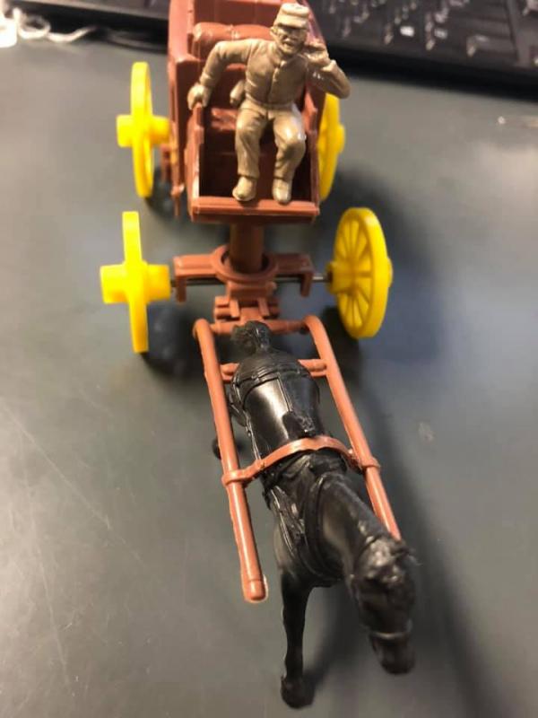 Marx Reissue Stagecoach with Wheels(yellow), driver and horse--RETIRED ...