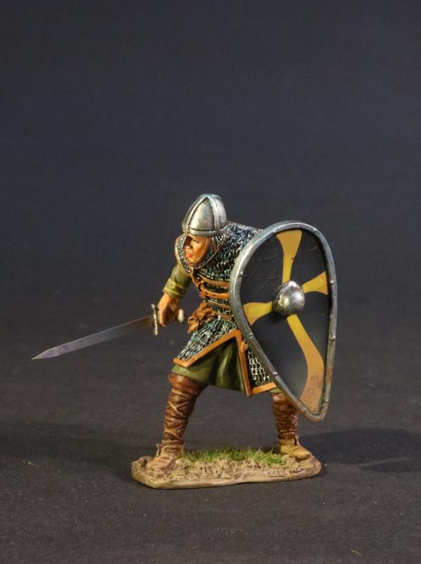 Norman Swordsman (black shield with large yellow cross), The Norman ...