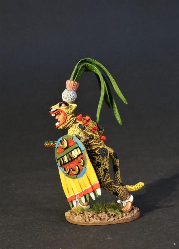 Aztec Jaguar Warrior (yellow suit, sword at hip height, & shield), The ...