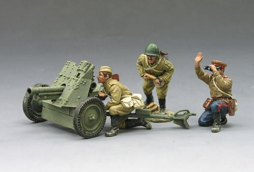 Russian Anti-Tank Gun with 3 Man Crew--RETIRED. - RA010 - Metal Toy ...