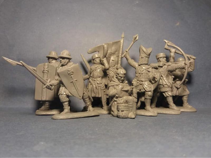 Livonian Knights--8 figures in 8 poses, color varies--TWO IN STOCK ...