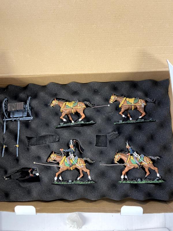 British RHA Artillery Caisson--4 Horses, 3 Riders, & Caisson--RETIRED ...