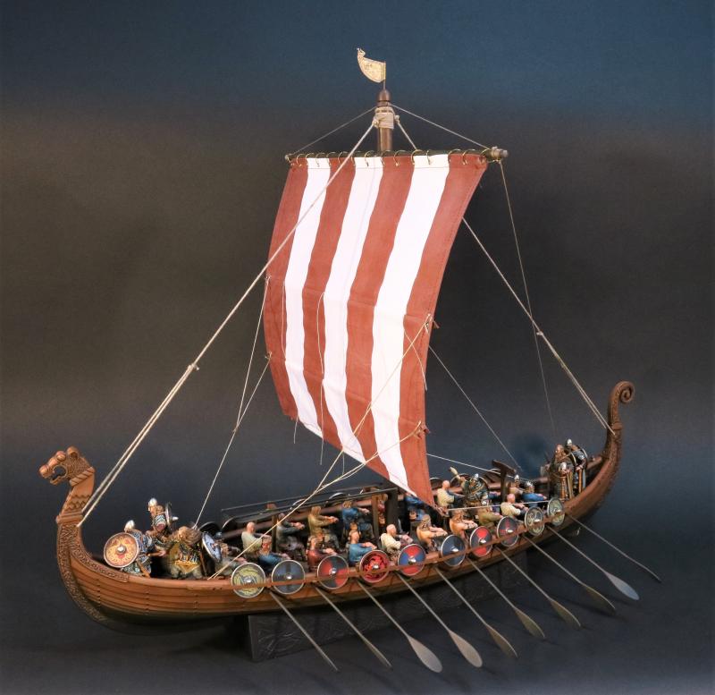 VIKING DRAGON (DREKI) LONGSHIP - Includes Ship and 26 Figures--RETIRED ...