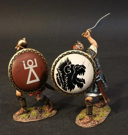 Carthaginian Infantry with Swords (black lion head on white shield ...