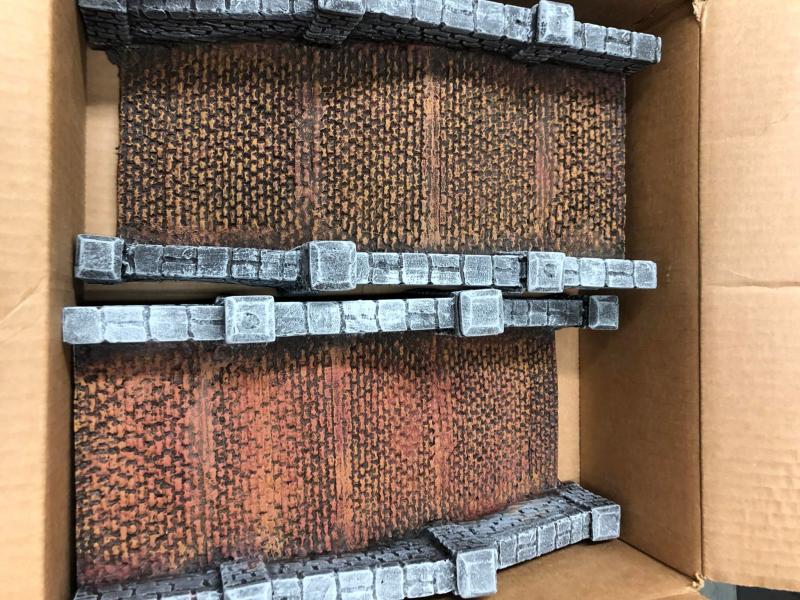 New European Stone Bridge ( 2 pieces) 29 inches long and fully painted ...