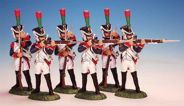 Six Fusiliers (3 standing firing, 3 loading), Fusilier Chasseurs ...