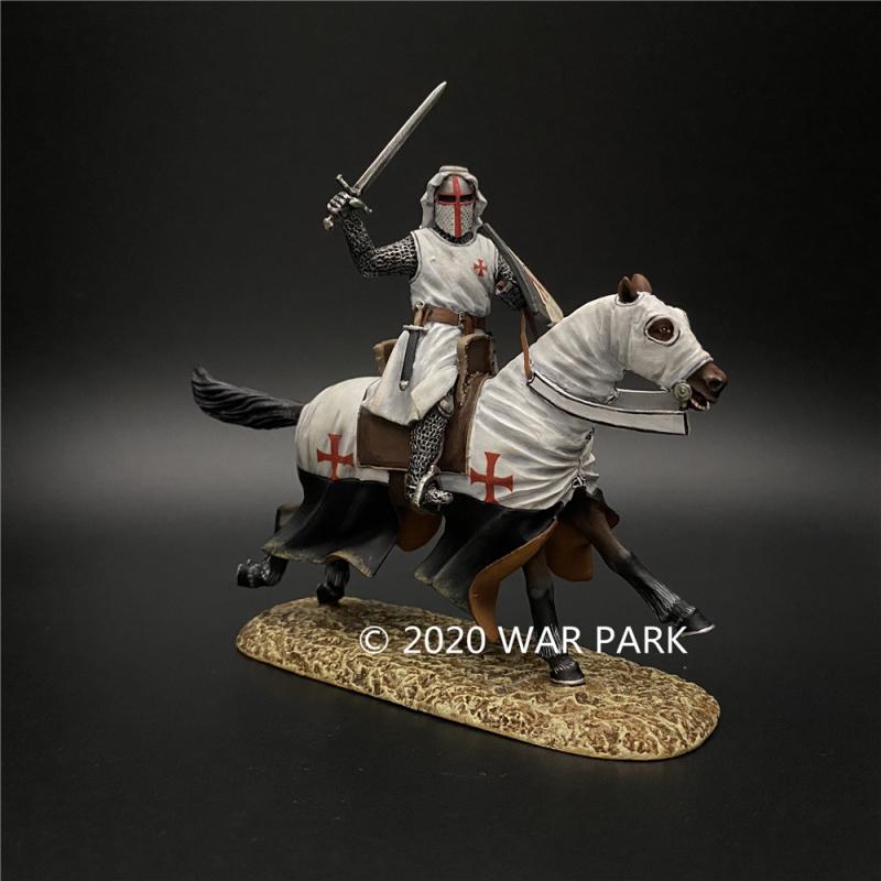 Mounted Knights Templar (sword raised high)--single mounted figure ...