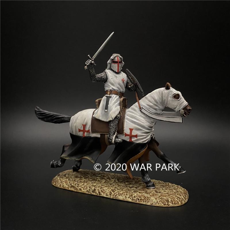 Mounted Knights Templar (sword raised high)--single mounted figure ...