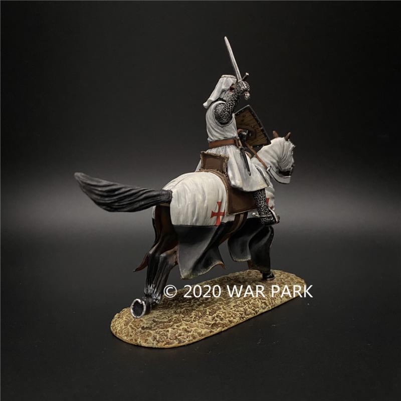 Mounted Knights Templar (sword raised high)--single mounted figure ...